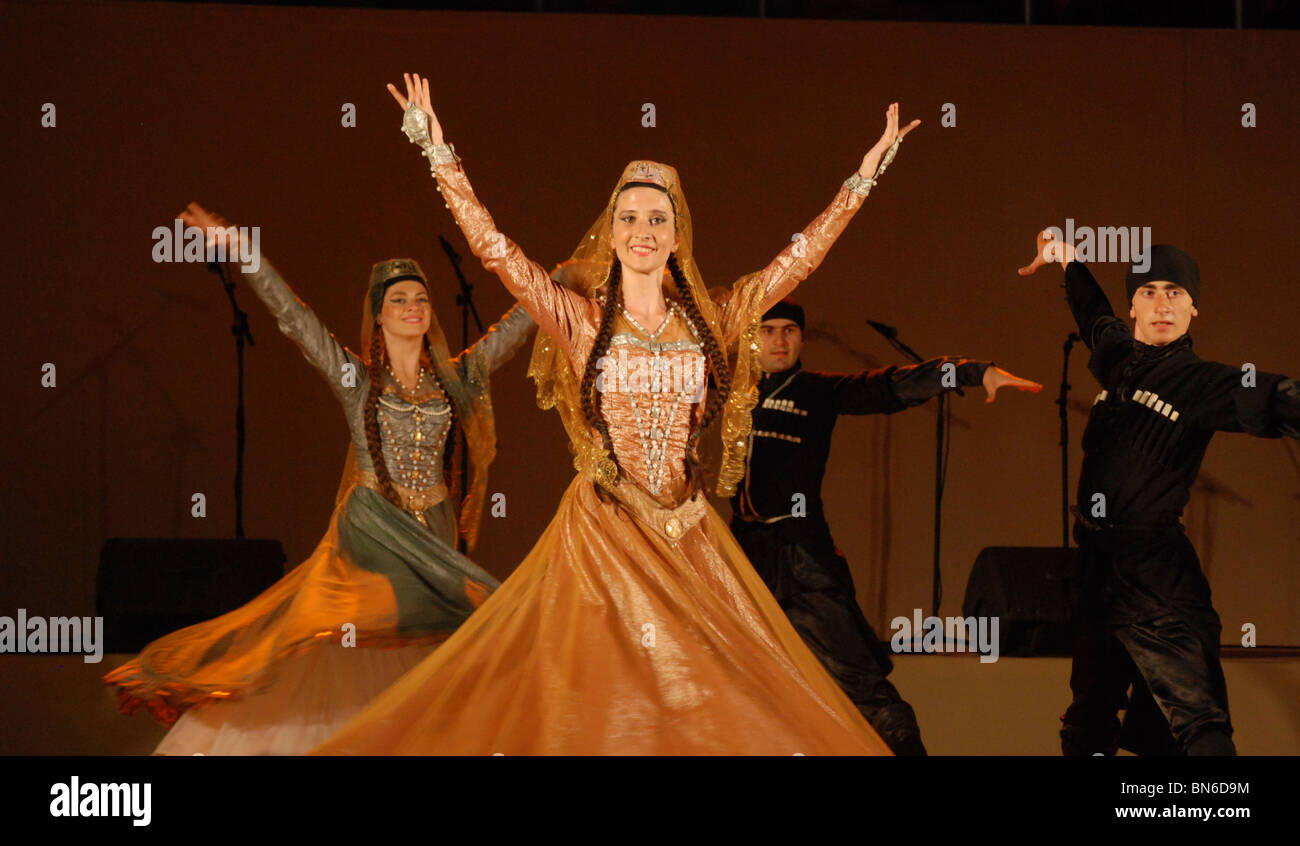 Georgian folklore dance group Stock Photo - Alamy