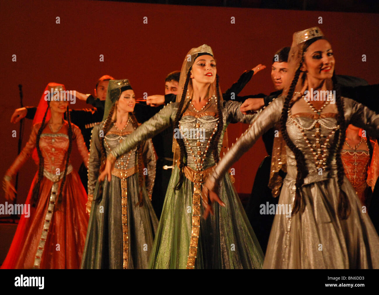 Georgian folklore dance group Stock Photo - Alamy