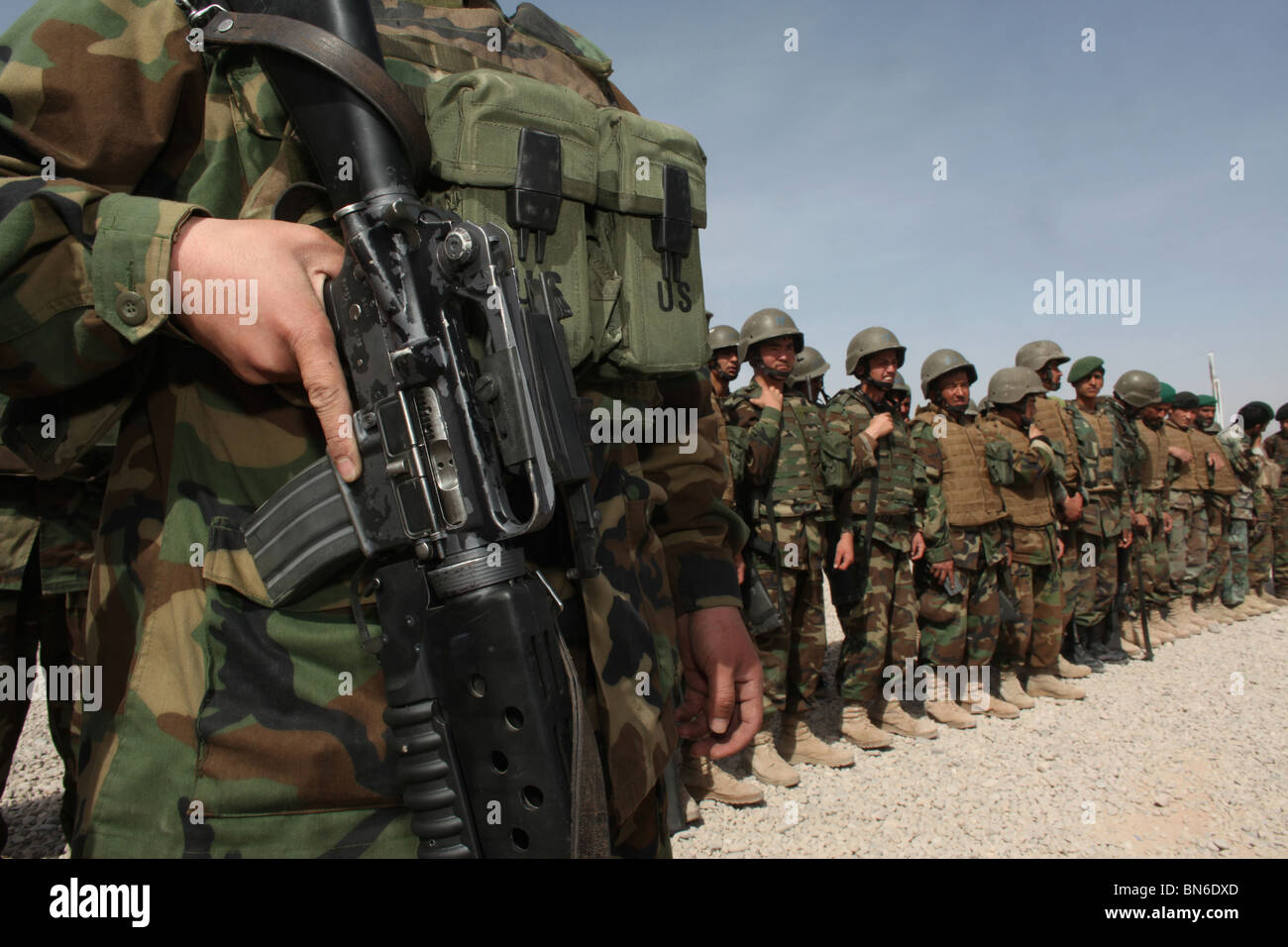 Afghan National Army (ANA) soldiers in Tarin Kowt, Afghanistan Stock ...