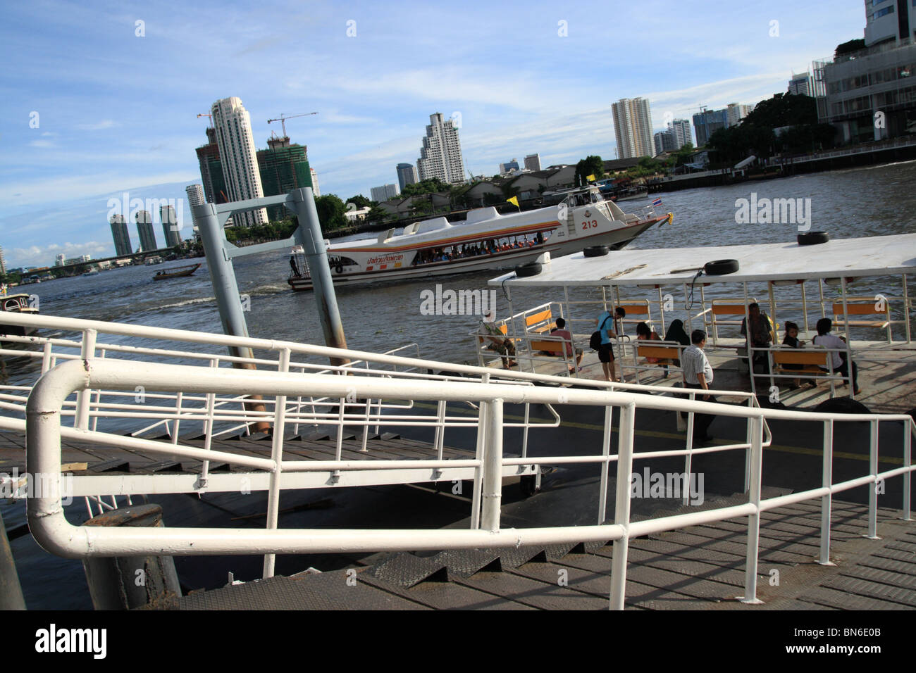Ferry boat at Chao Phraya River , Bangkok , Thailand Stock Photo - Alamy