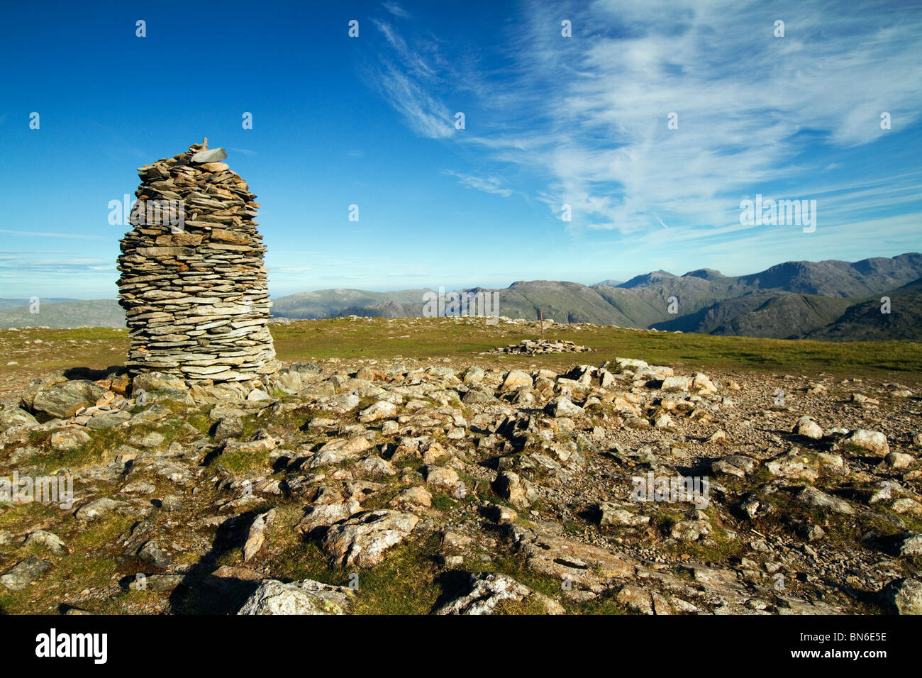 "High Spy" 653mtrs Trig Point On The Mountain Summit Looking To ...