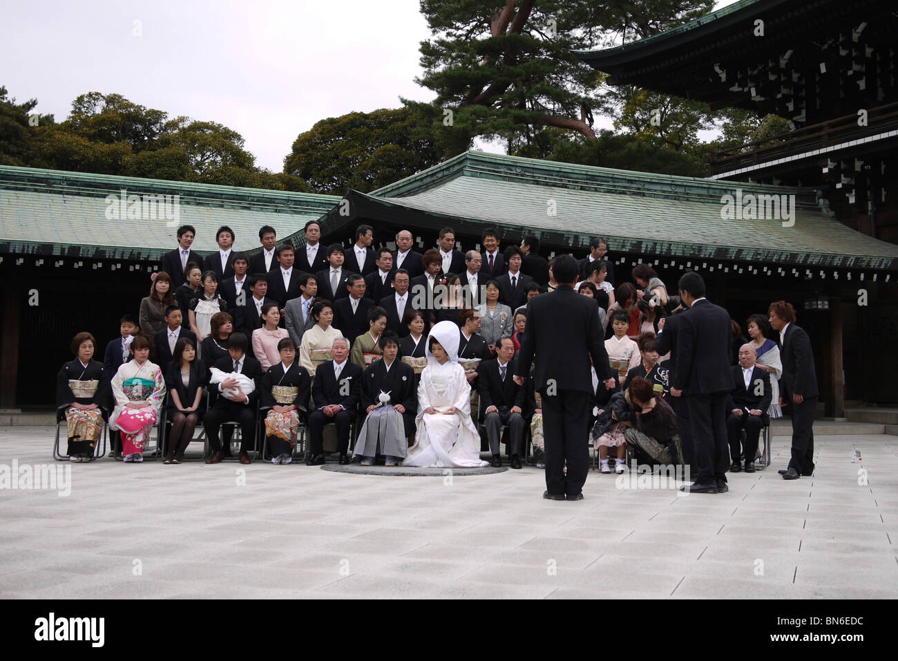 Japan, Tokyo, Meiji Shinto Shrine Traditional Shinto Wedding Stock ...