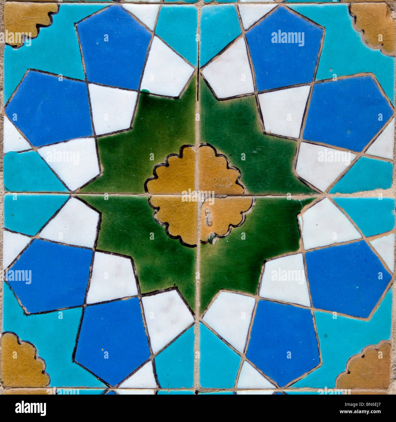 tiles of the hazrat ali mosque in Mazar-i-sharif (afghanistan Stock ...