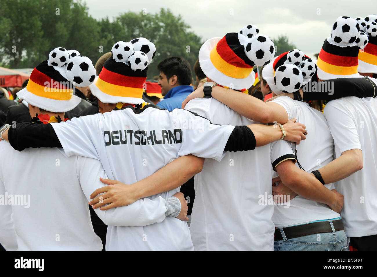 Germany Hamburg St. Pauli, german fans at public viewing of FIFA world ...