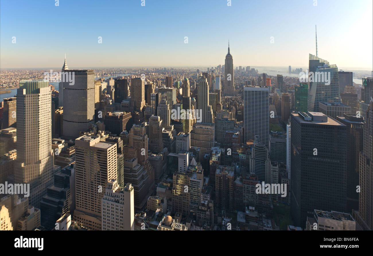 New York City skyline, seen from the 'Top of the Rock' viewpoint Stock ...