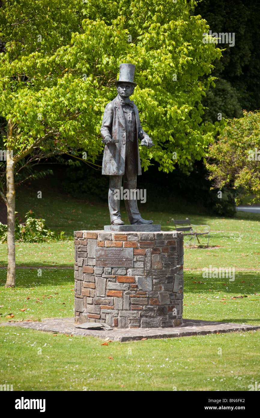 Statue of Isambard Kingdom Brunel, at Neyland, Pembrokeshire Wales ...