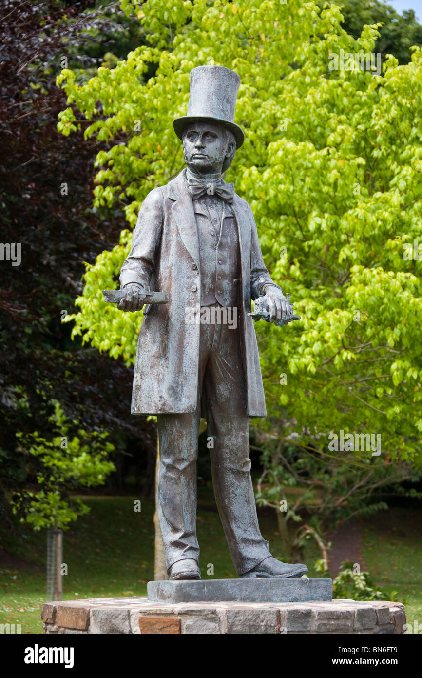 Statue of Isambard Kingdom Brunel, at Neyland, Pembrokeshire Wales ...