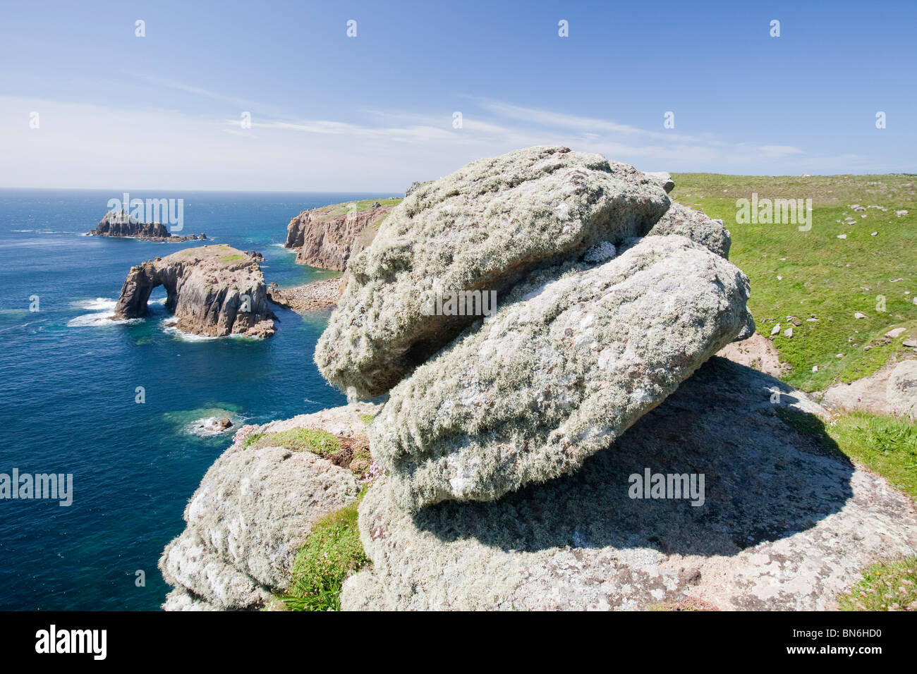 Cornish coastal scenery at Lands End, Cornwall, UK Stock Photo - Alamy