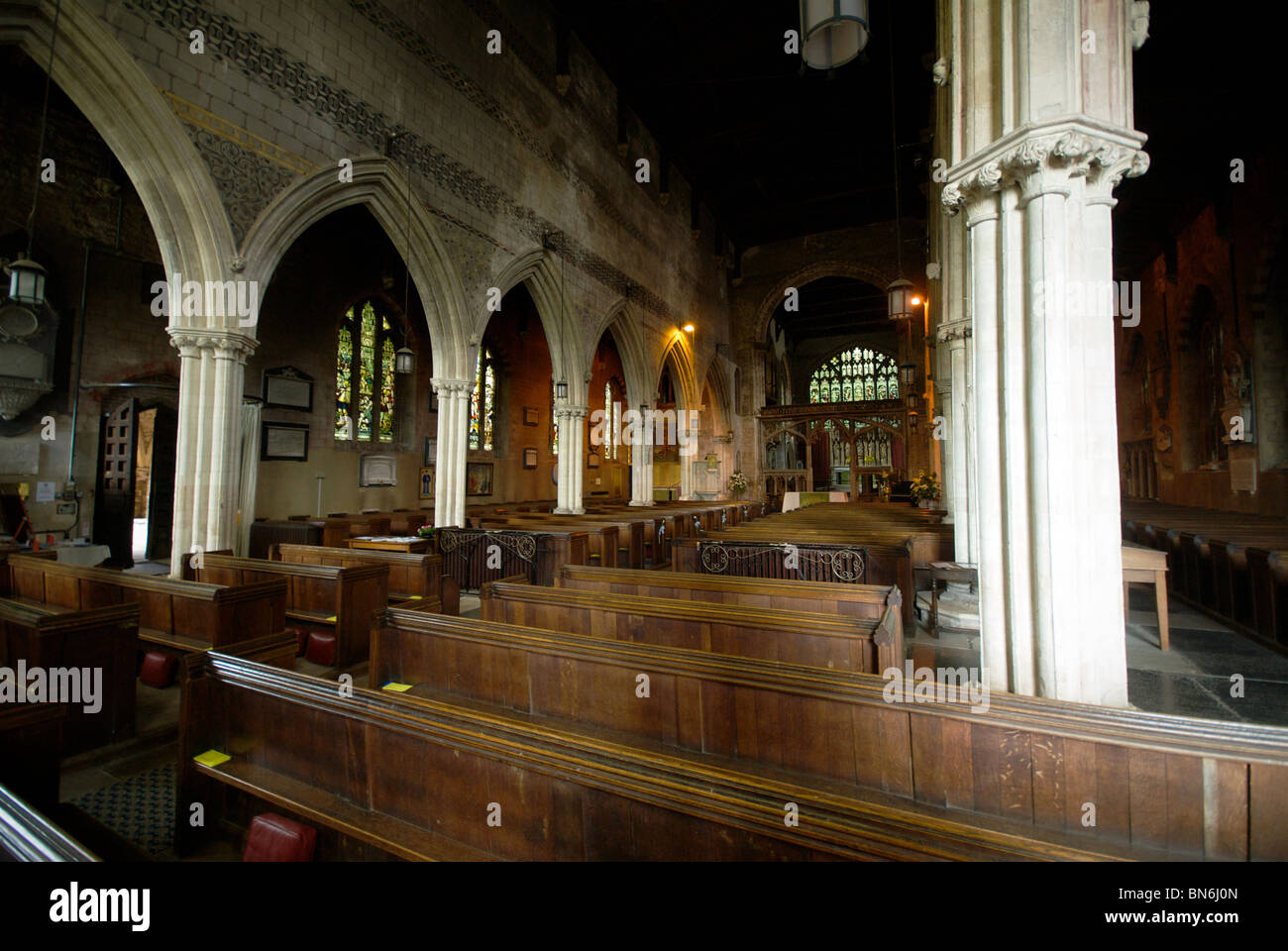 Berkeley Church Gloucestershire UK Interior Stock Photo - Alamy