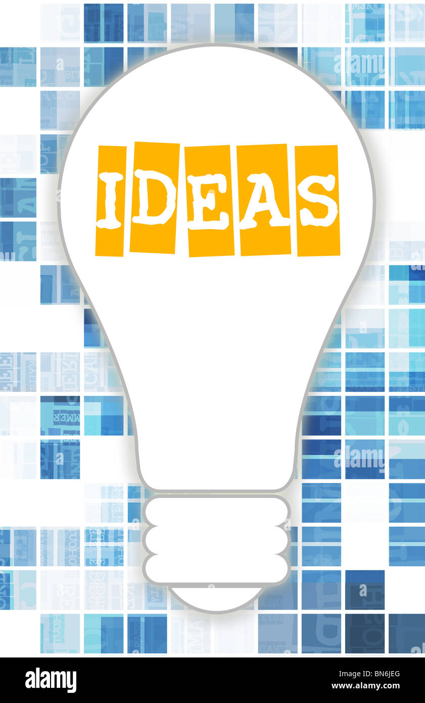Ideas Thinking Concept with a Light Bulb Stock Photo - Alamy