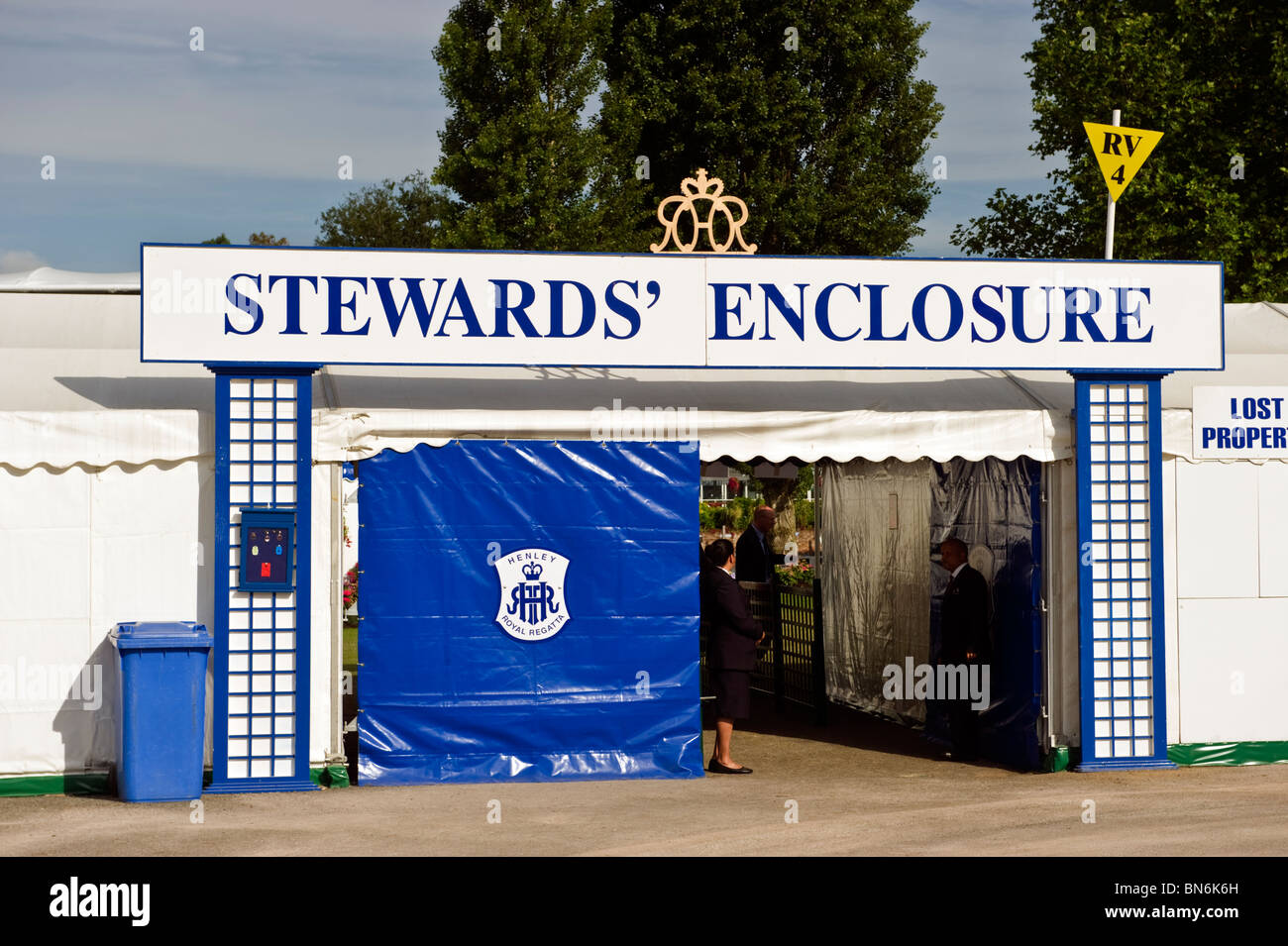 Main entrance to the Stewards enclosure at Henley Royal Regatta on the ...