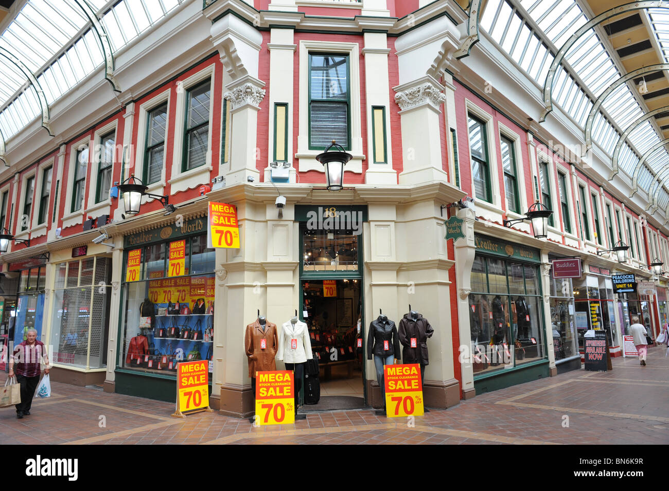 Walsall Victorian Shopping arcade West Midlands England Uk Stock Photo ...