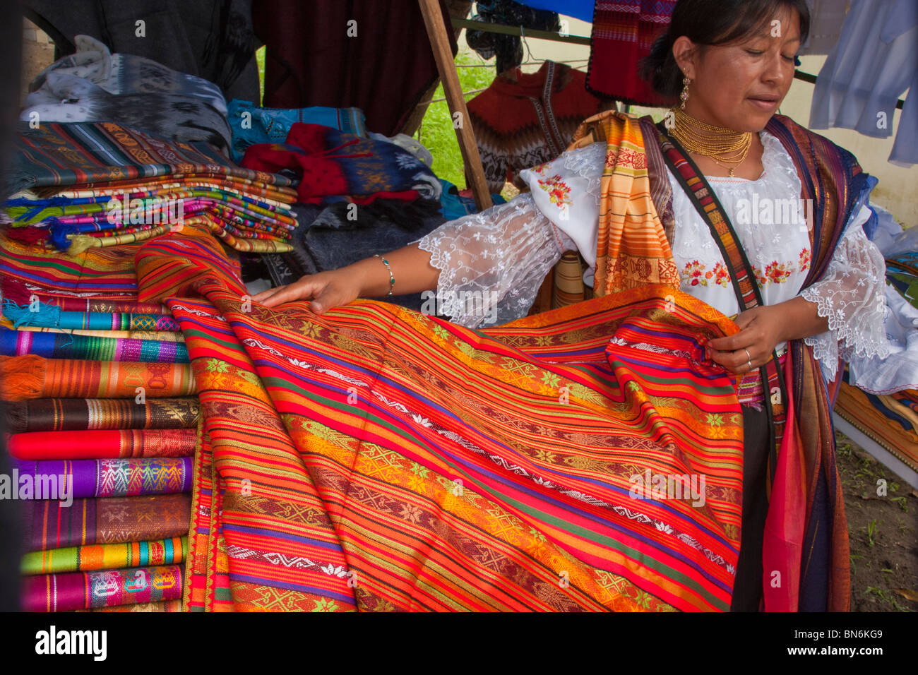 Handicrafts at an Indian Market in Lima Peru Stock Photo - Alamy
