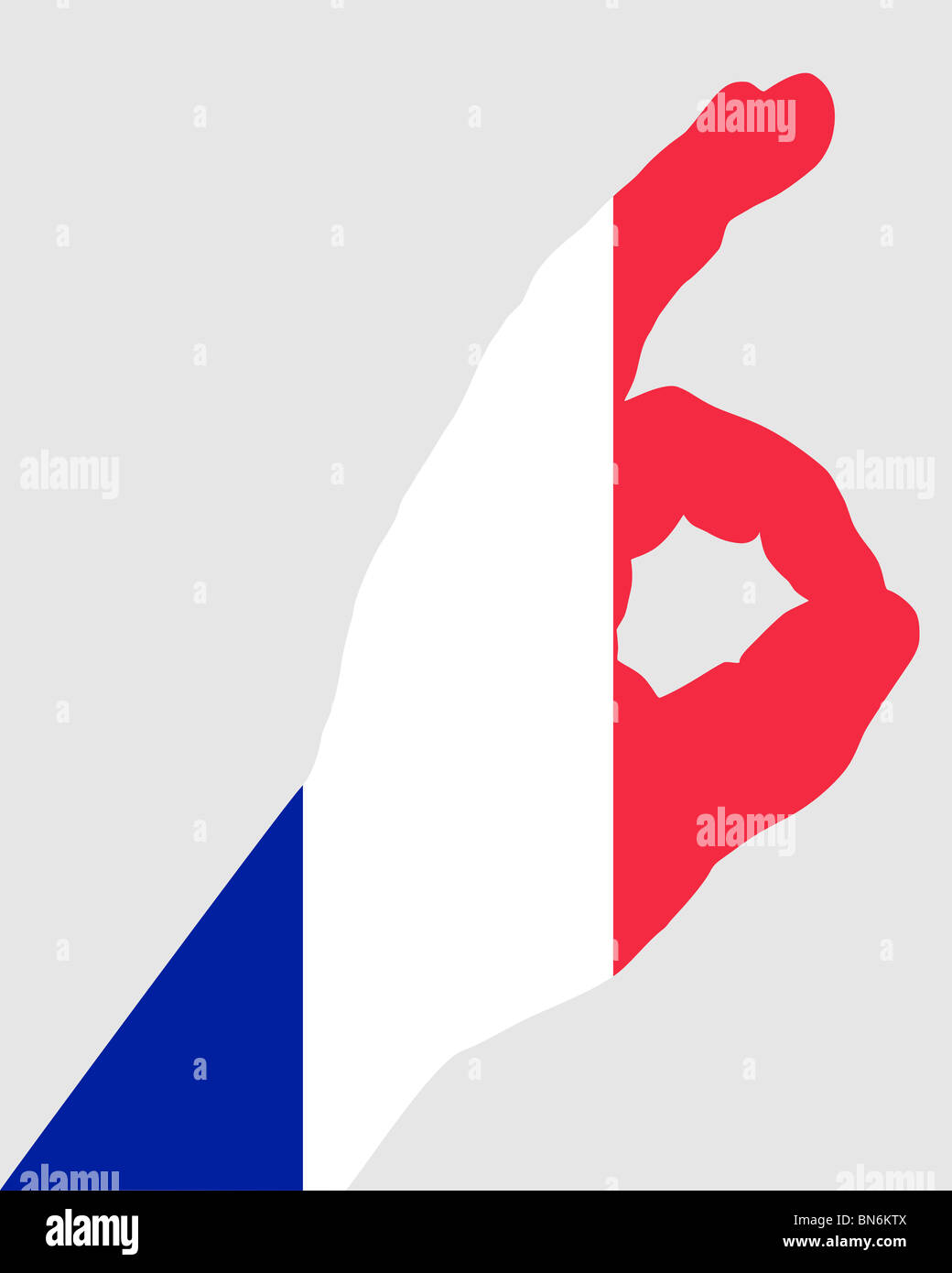 French hand signal Stock Photo - Alamy