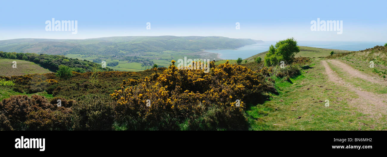 view from north hill minehead looking towards the somerset coast Stock ...