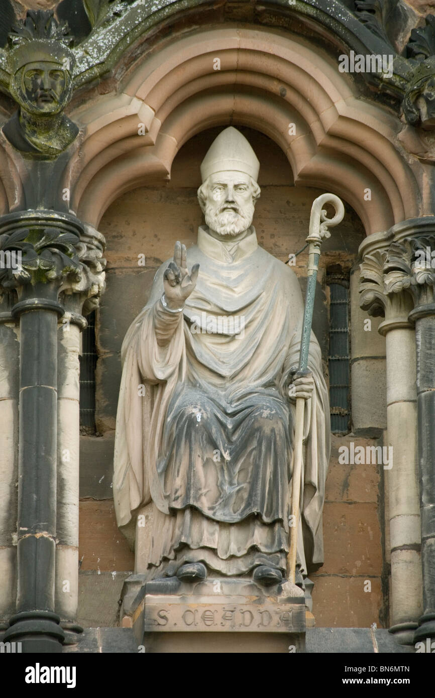 England Staffordshire Lichfield cathedral, St.Chad, the founder Stock ...