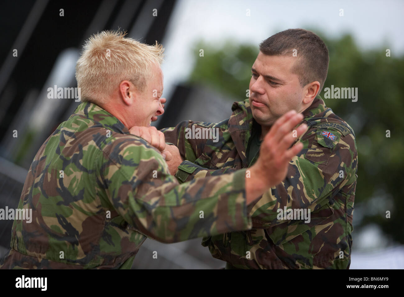 unarmed combat display team of HM Royal Marines Commandos at Armed ...