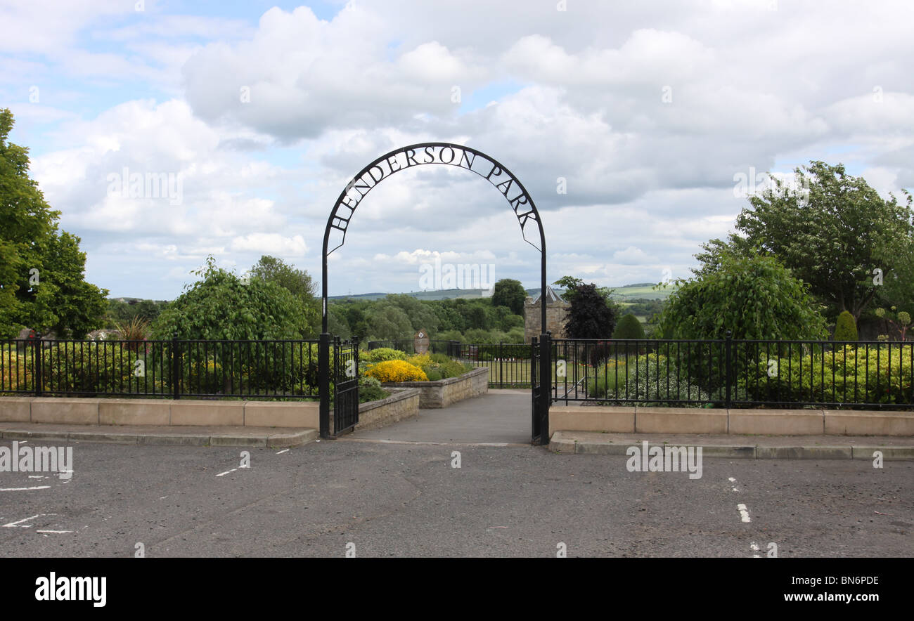 entrance to Henderson Park Coldstream Scotland June 2010 Stock Photo ...