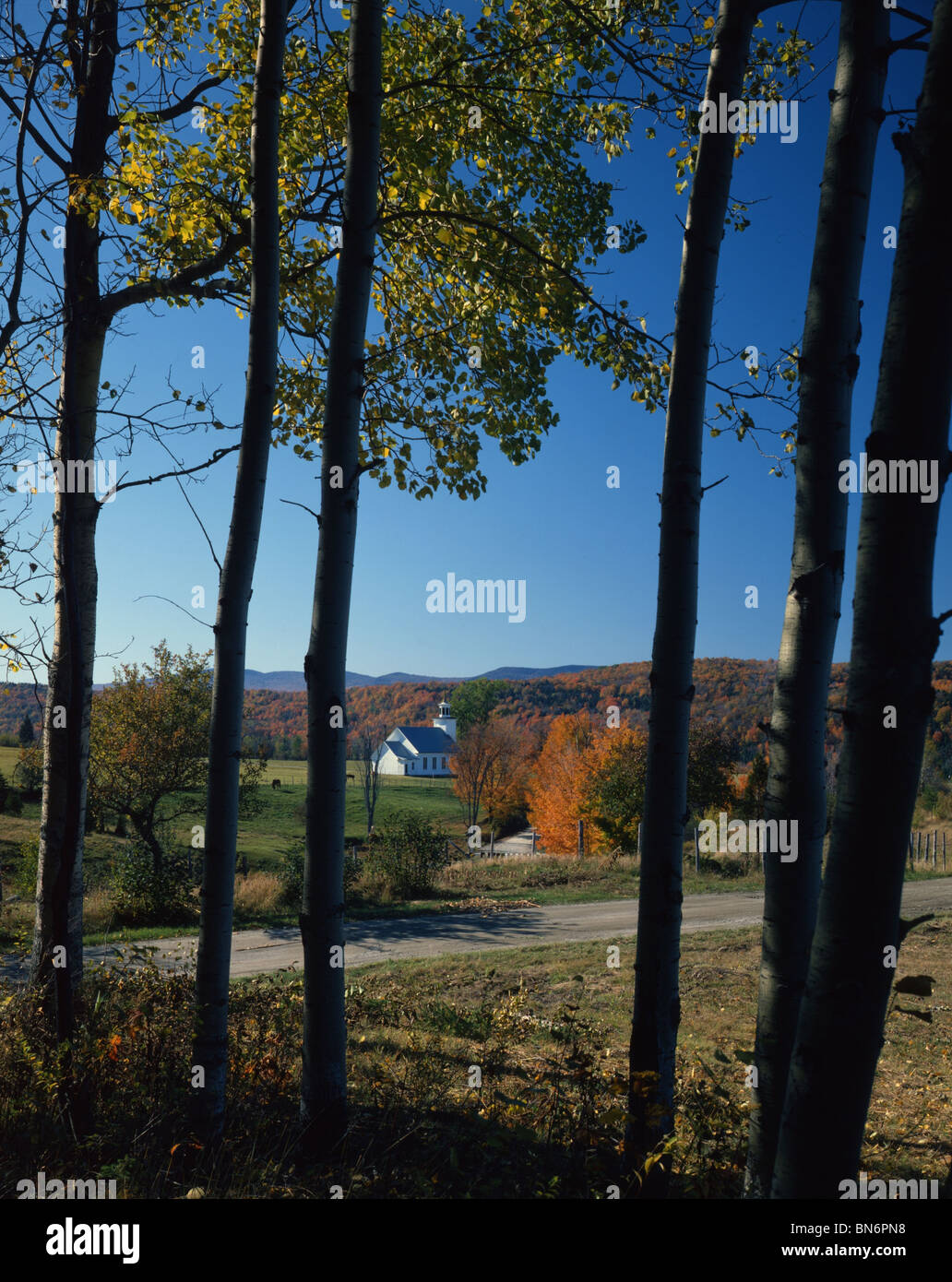 Rural Landscape in Autumn, VT Stock Photo - Alamy