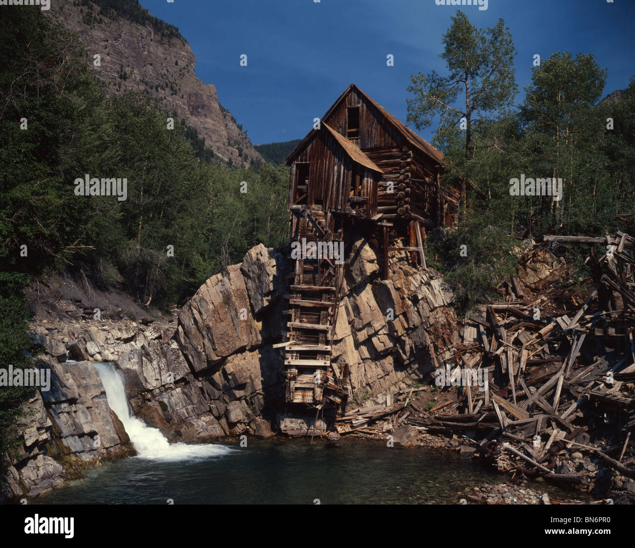 Old Wooden Mill, CO Stock Photo - Alamy
