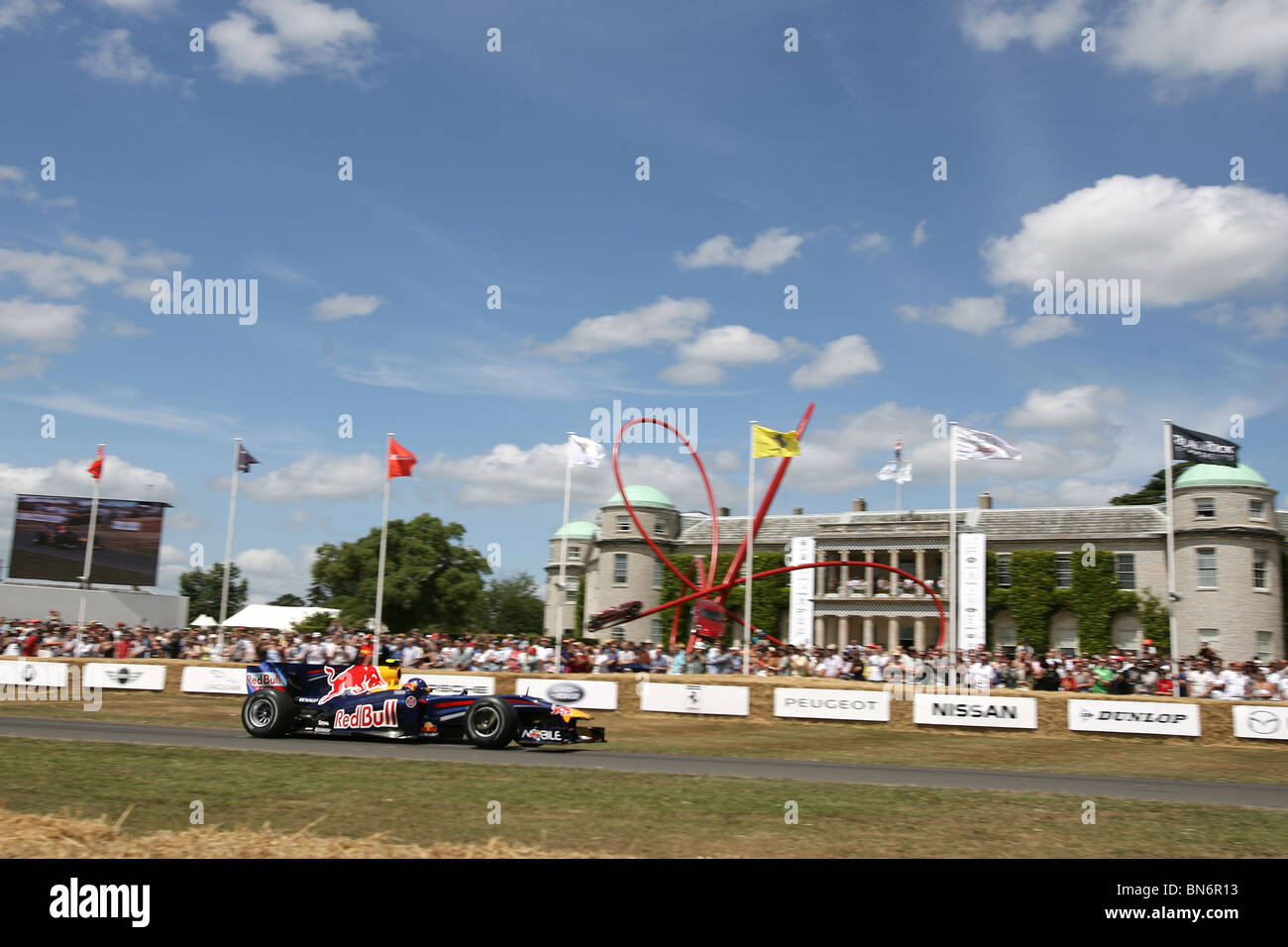 Adrian Newey drives his Red Bull Racing RB5 F1 car at the Goodwood ...