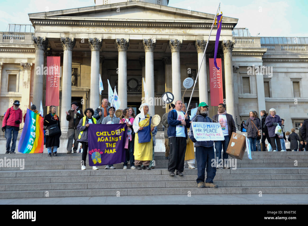 World March For Peace and Nonviolence comes down the steps into ...