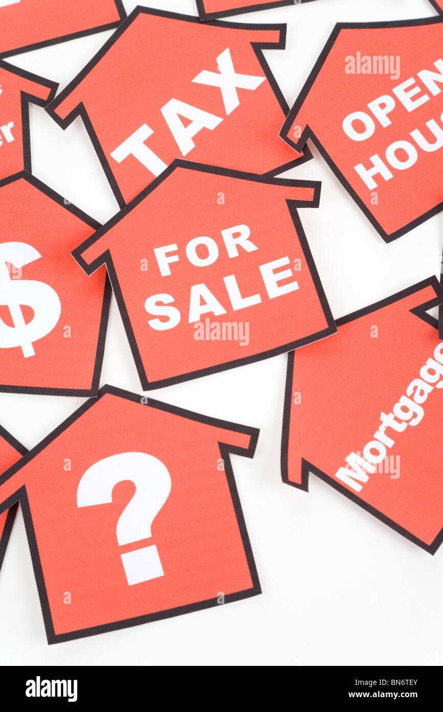 red home sign, Real Estate business Concept Stock Photo - Alamy