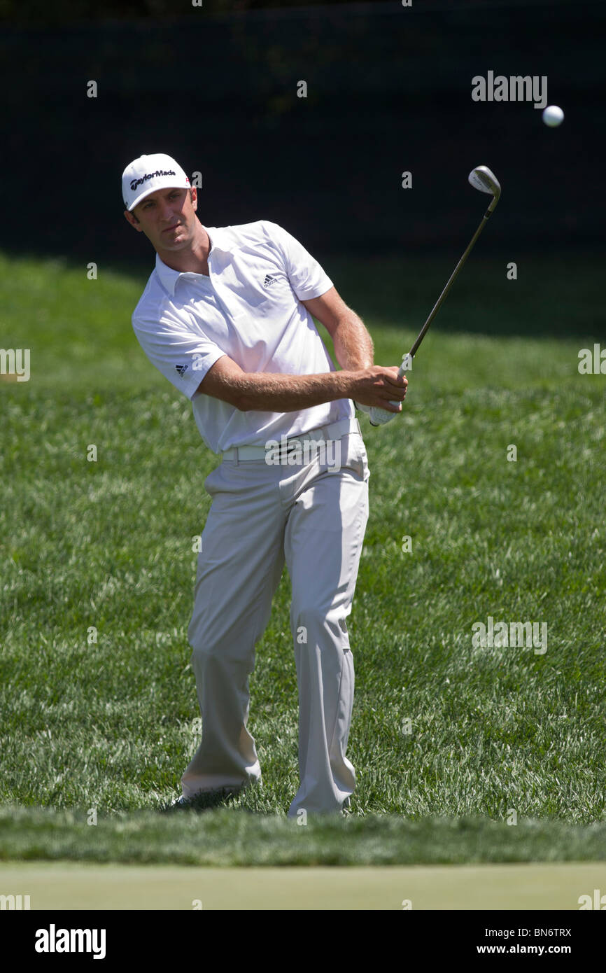 Dustin Johnson competing at the 2010 AT&T National Stock Photo - Alamy