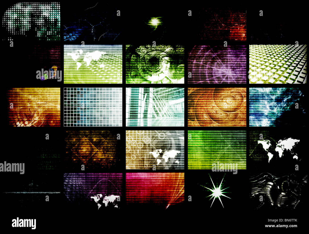 Futuristic Web Cyber Data Grid Color Background Stock Photo - Alamy