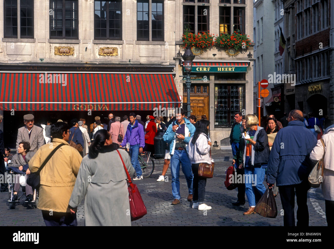 Belgians, Belgian people, tourists, adults, men, women, GrandPlace ...
