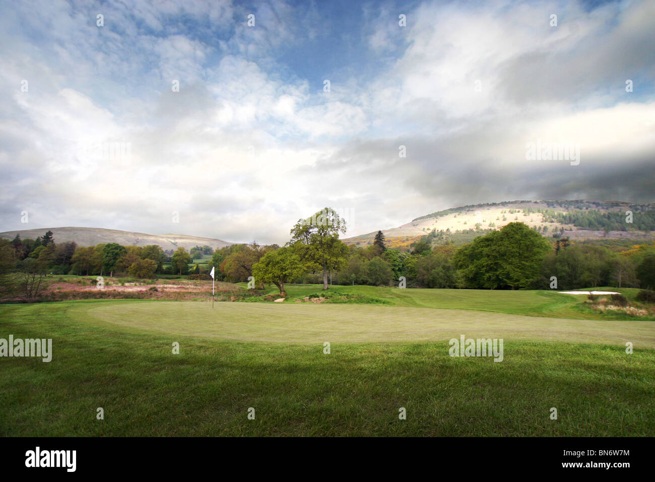 Loch Lomond Golf Course, Glasgow, Scotland. Hole 14 green with ...