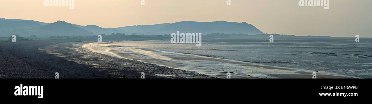 blue anchor bay holiday resort somerset coast uk Stock Photo - Alamy