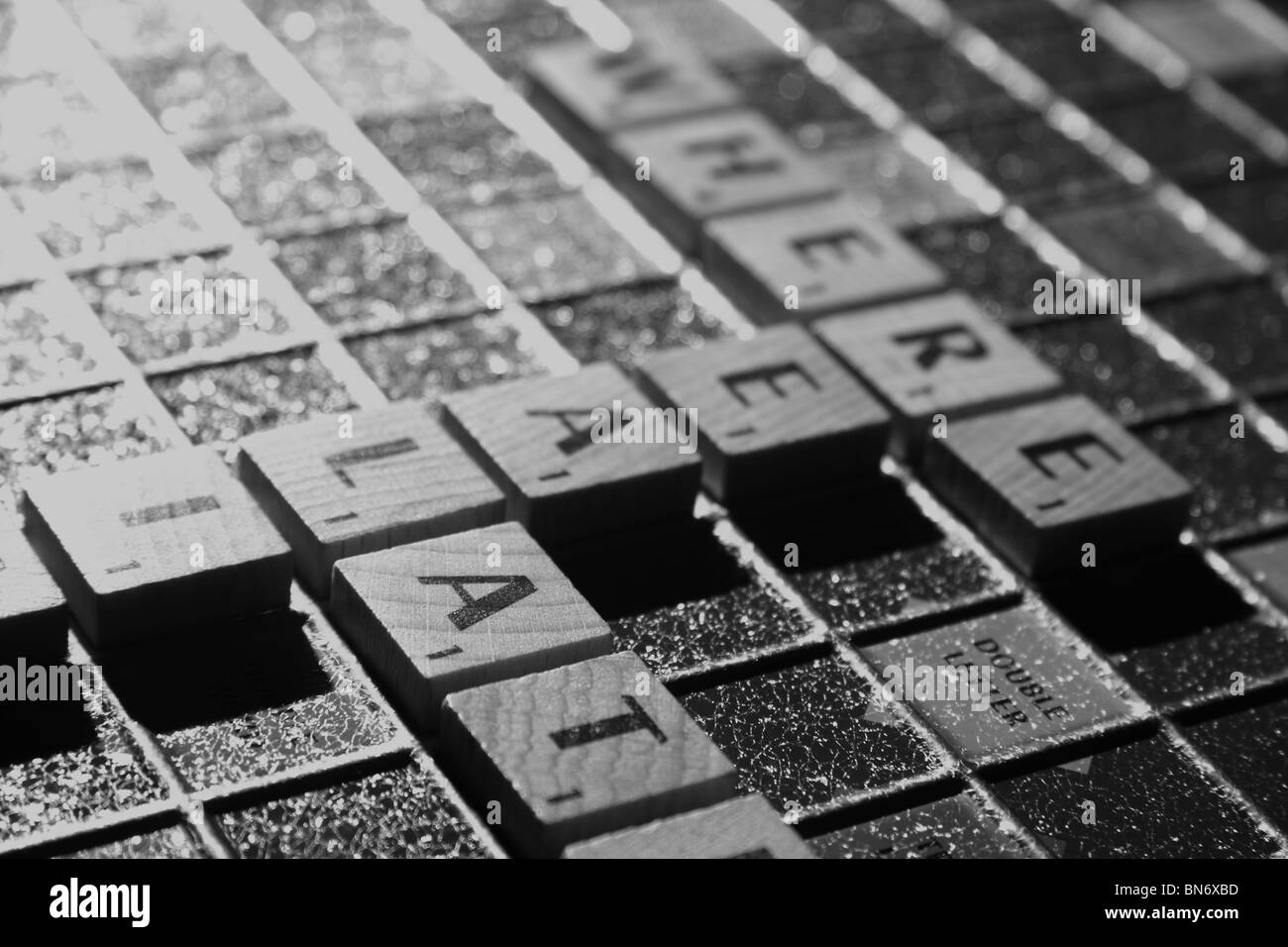 Black and white deluxe Scrabble board Stock Photo - Alamy