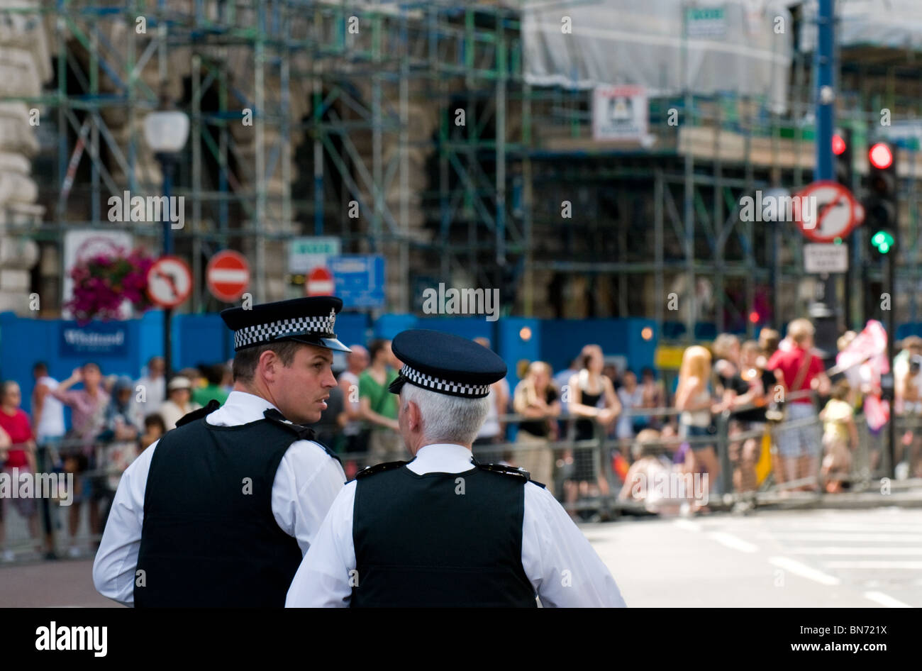 Two Metropolitan police officers at the Pride London celebrations ...