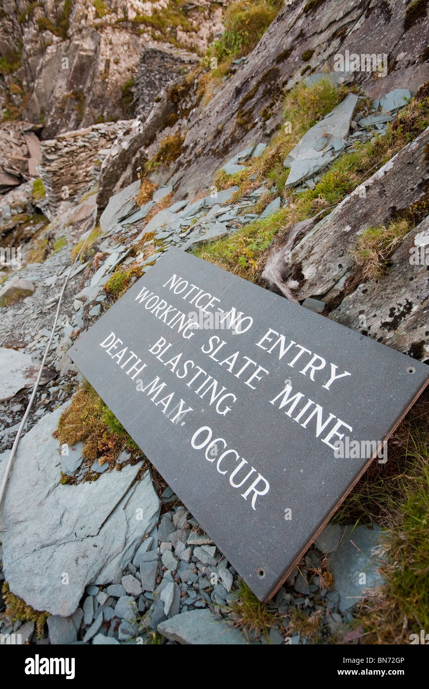 A sign at Honister slate mine, Lake District, UK Stock Photo - Alamy