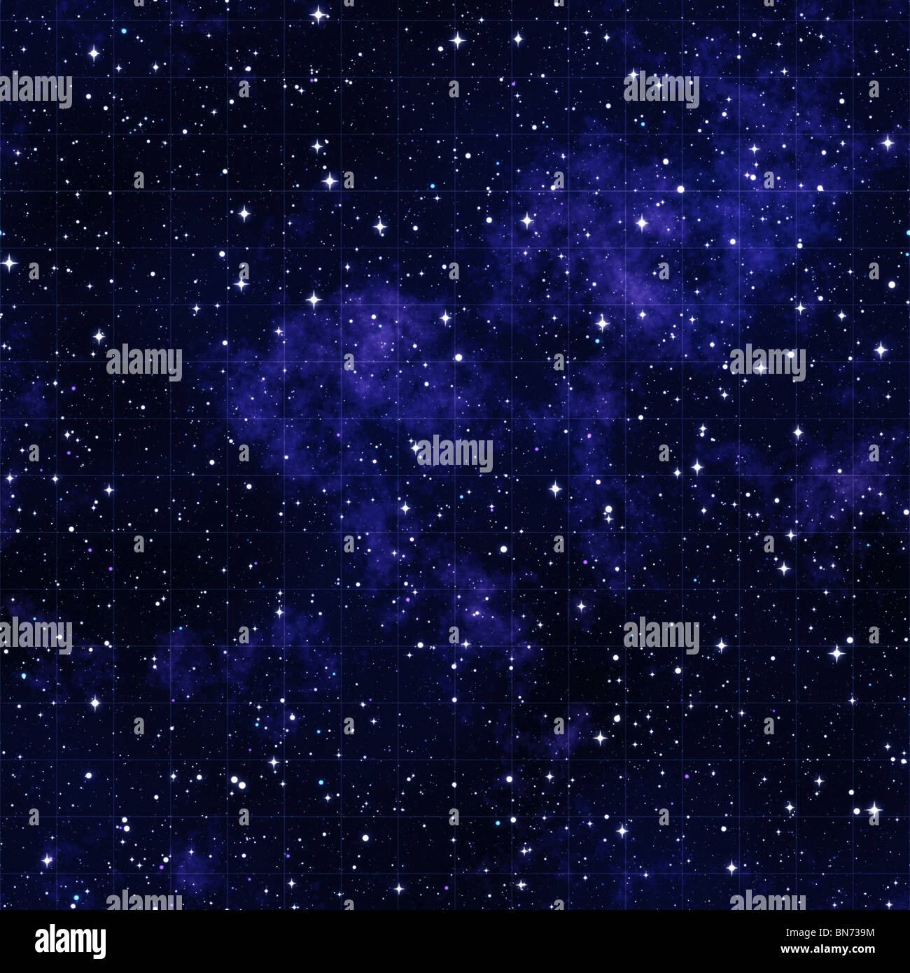 starmap outer space stars and clouds with grid Stock Photo - Alamy