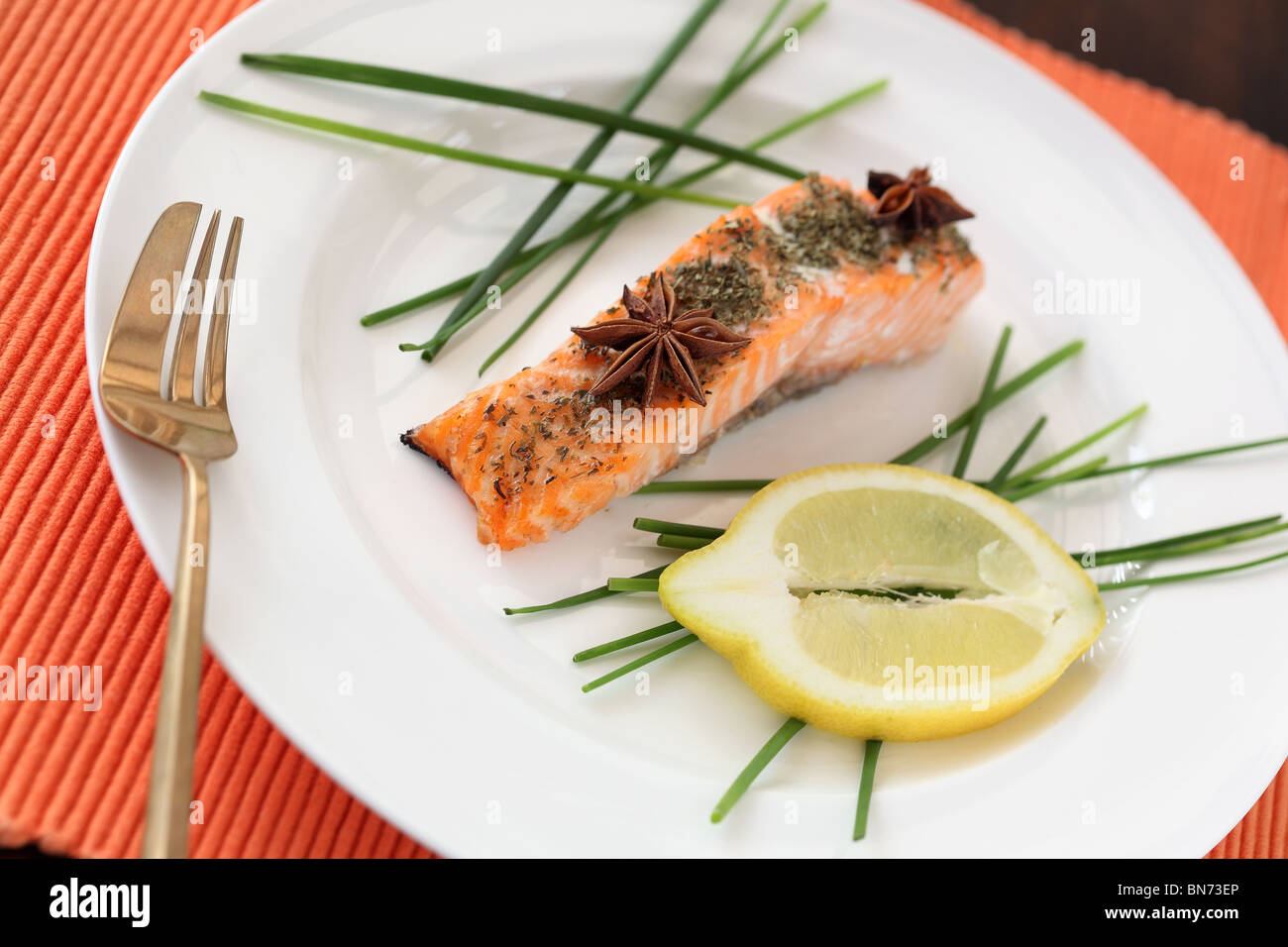 Fillet Salmon fish food sea Stock Photo - Alamy