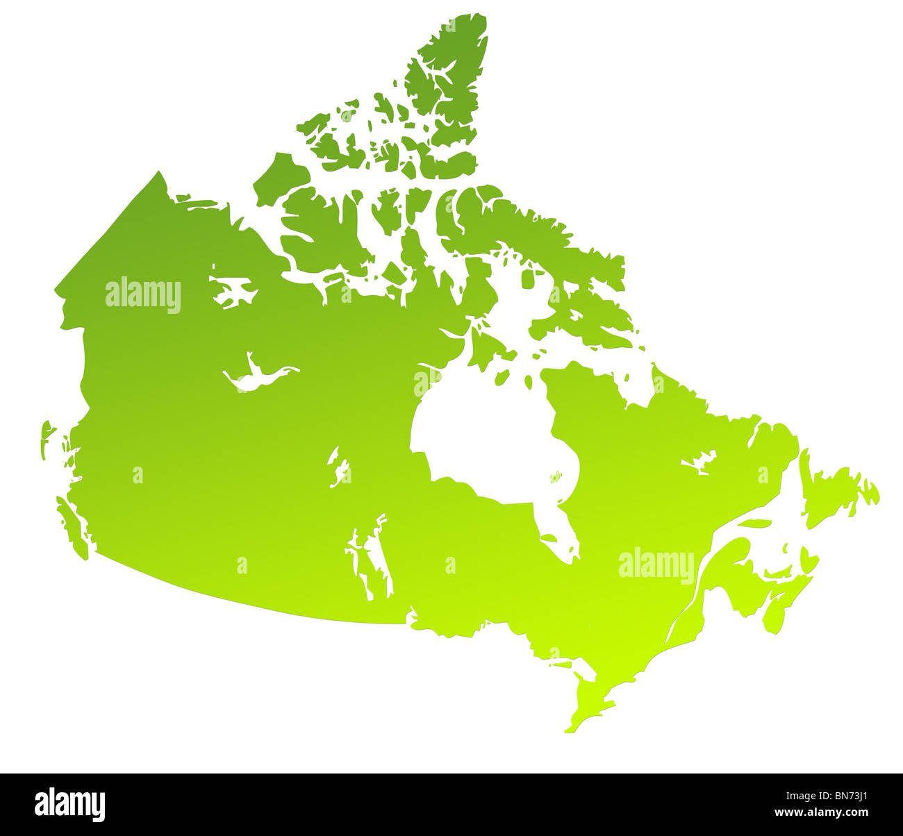 Canada white map hi-res stock photography and images - Alamy