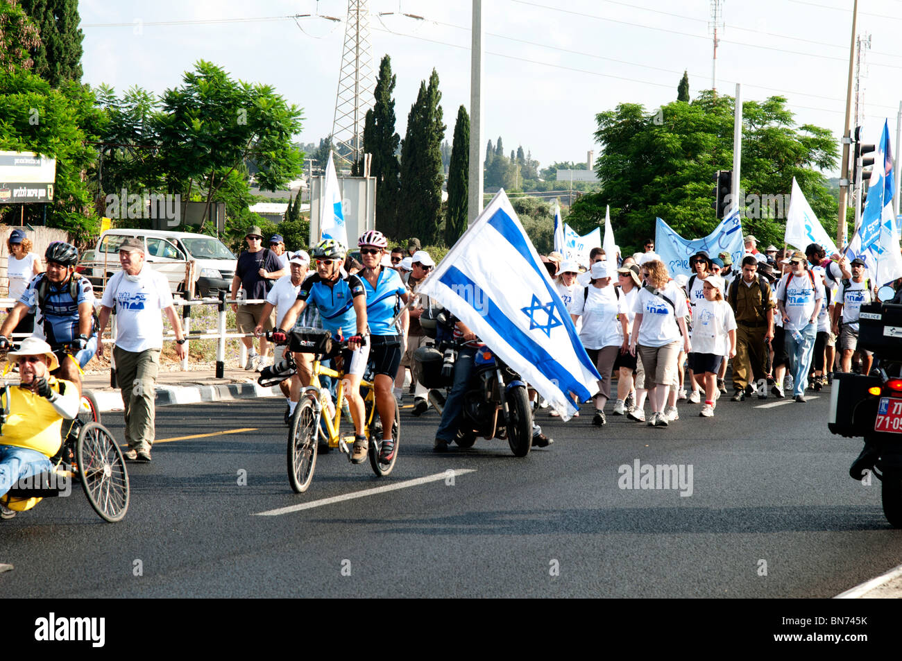 Gilad Shalit protest March commemorating four years of captivity Stock ...