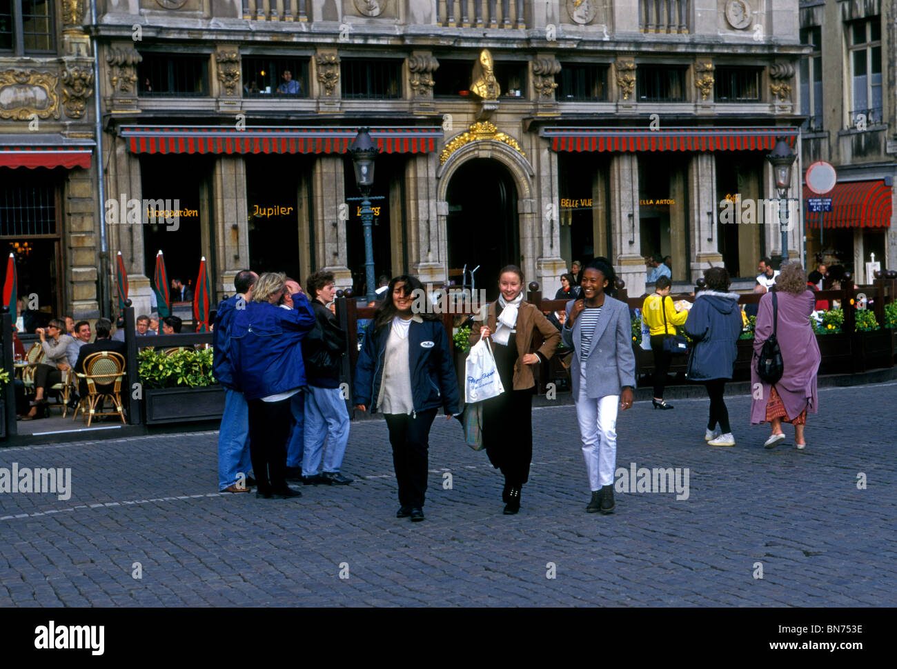 Belgians, Belgian people, tourists, adults, women, GrandPlace, Grand ...