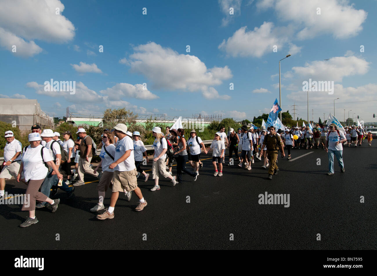 Gilad Shalit protest March commemorating four years of captivity Stock ...