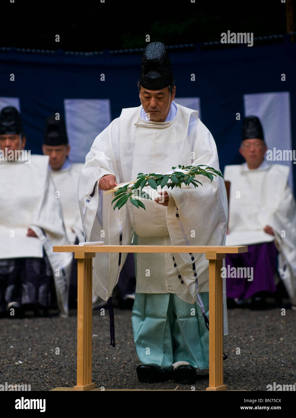 a participants on the rice harvest ceremony held in Fushimi Inari ...