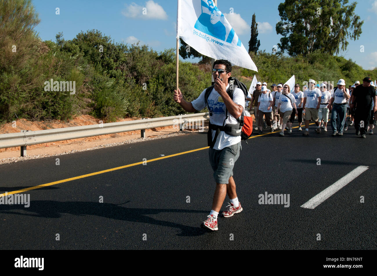 Gilad Shalit protest March commemorating four years of captivity Stock ...