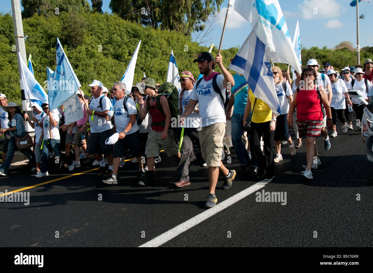 Gilad Shalit protest March commemorating four years of captivity Stock ...
