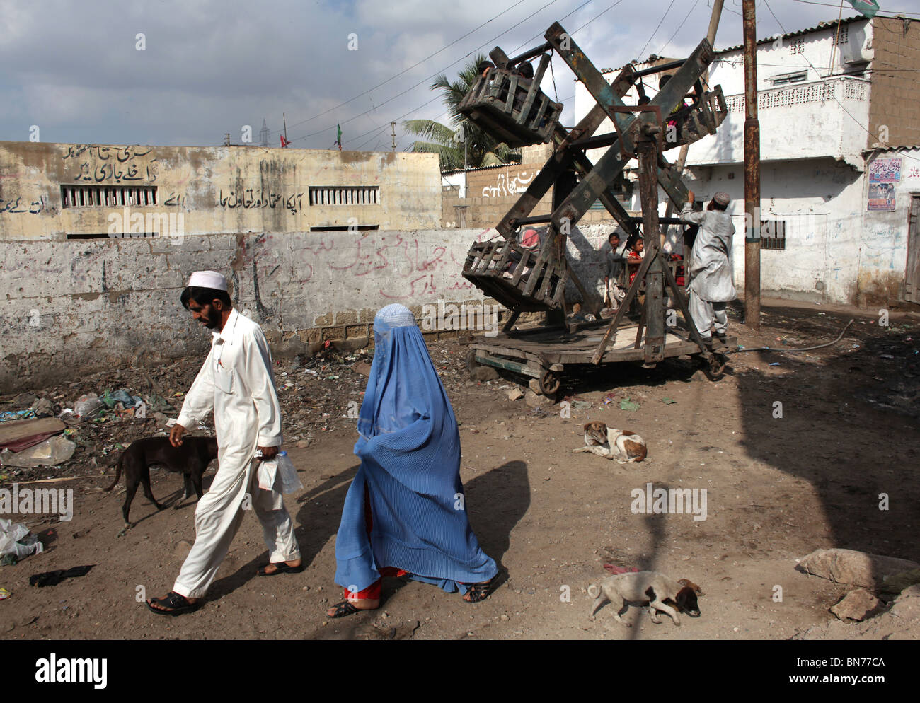 'Musquito colony' is a slum area in Karachi, Pakistan Stock Photo - Alamy