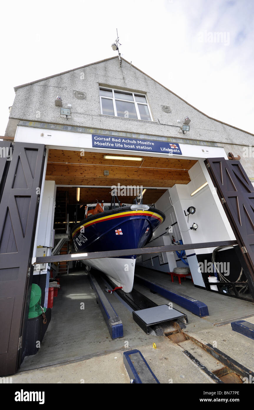 Moelfre Anglesey Lifeboat station Stock Photo - Alamy