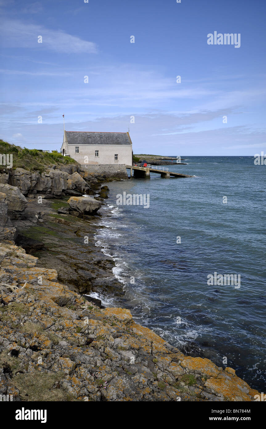 Moelfre Anglesey Lifeboat station Stock Photo - Alamy