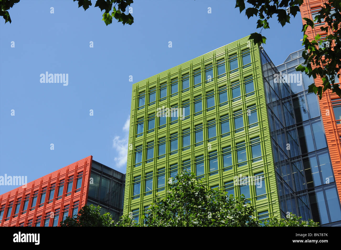 Bright, colourful buildings in the west end of London, England, UK ...