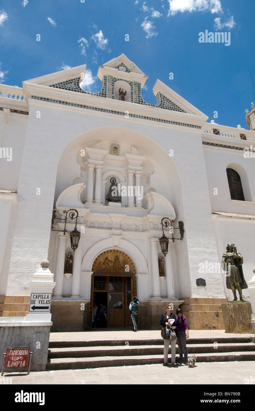 Copacabana church on Lake Titicaca Stock Photo - Alamy