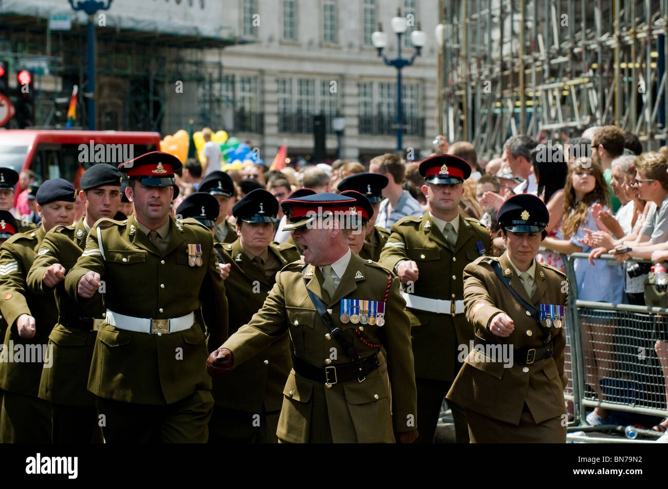 Army marching at the Pride London celebrations Stock Photo - Alamy
